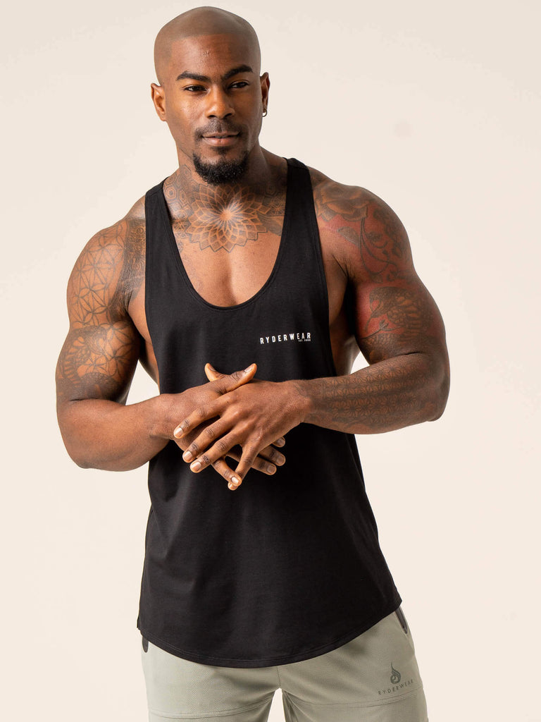 Advance Stringer T-Back - Black - Ryderwear Wholesale (US)