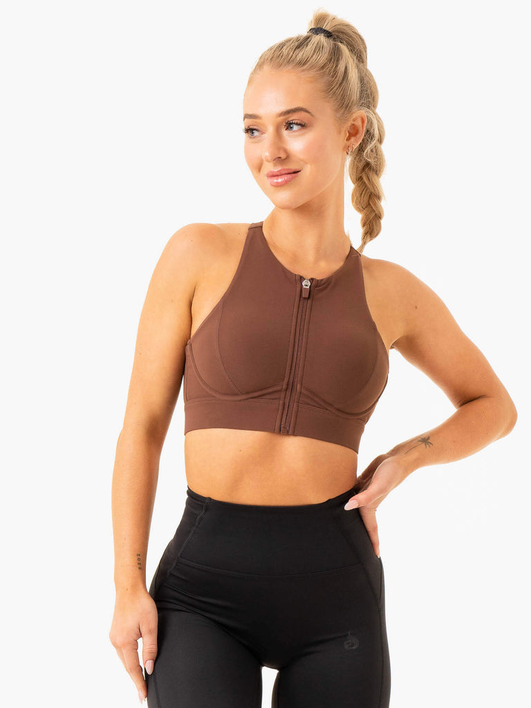 Critical High Impact Sports Bra - Chocolate - Ryderwear Wholesale (US)