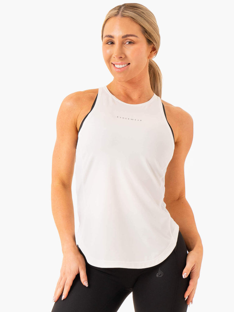 Elite Mesh Training Tank - White - Ryderwear Wholesale (US)