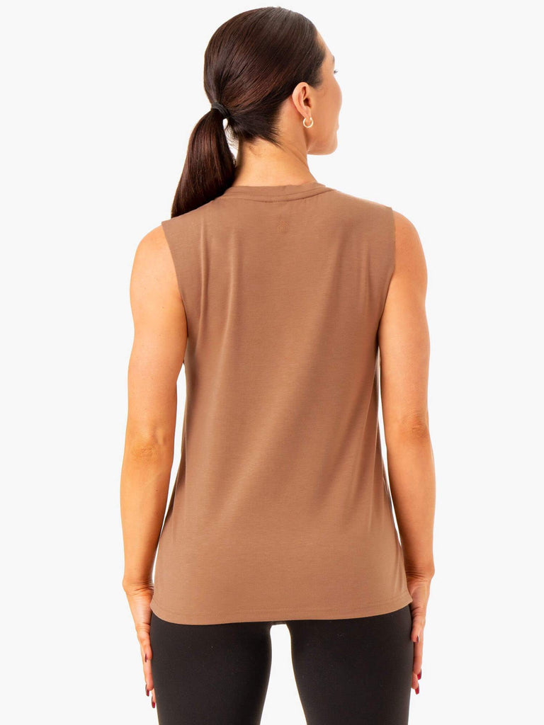 Foundation Muscle Tank - Mocha - Ryderwear Wholesale (US)