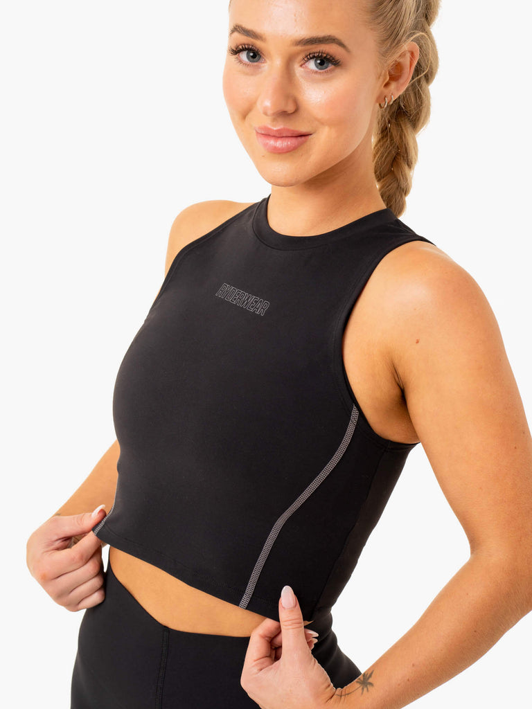 Highlight Compression Tank - Black - Ryderwear Wholesale (US)