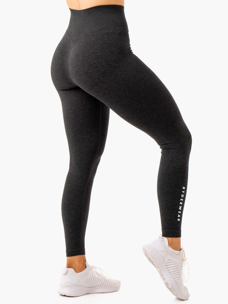 Essential Seamless Leggings - Black Marl - Ryderwear Wholesale (US)