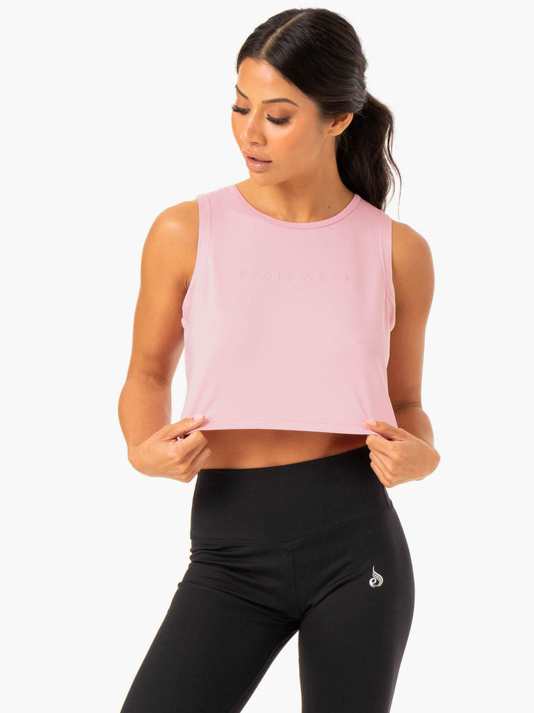 Hybrid Muscle Tank - Pink - Ryderwear Wholesale (US)