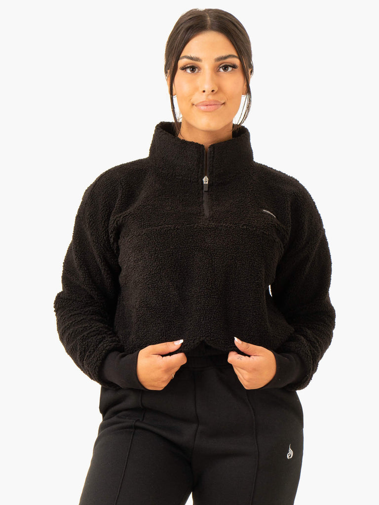 Off Duty Teddy Half Zip - Black - Ryderwear Wholesale (US)