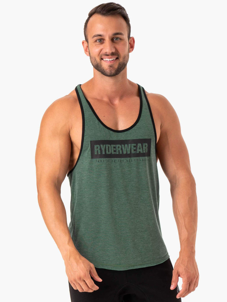 Iron Stringer T-Back - Green Marl - Ryderwear Wholesale (US)
