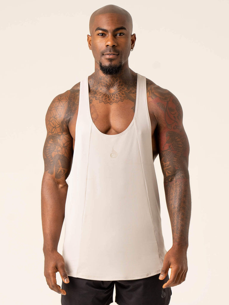 Dynamic Stringer T-Back - Stone - Ryderwear Wholesale (US)