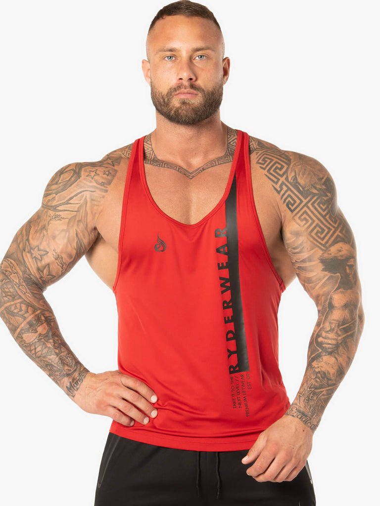 Evo T-Back Stringer Tank - Red - Ryderwear Wholesale (US)